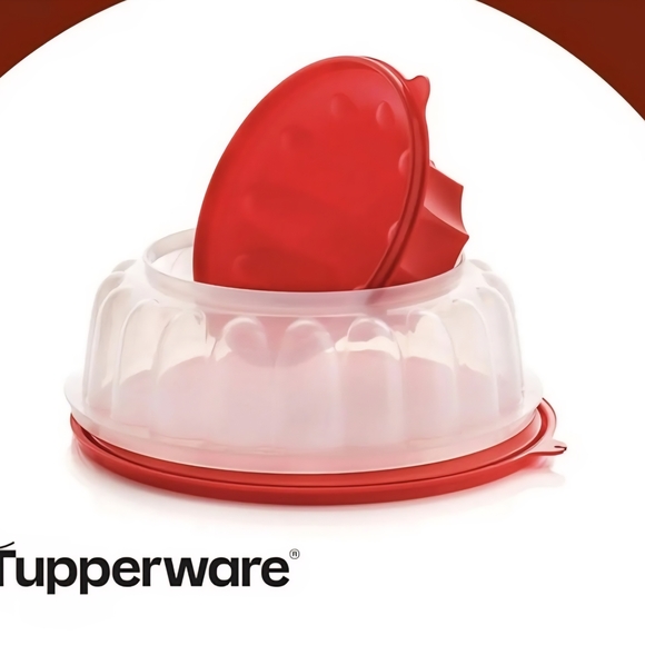 Tupperware | Kitchen | Tupperware Red And Clear Gelatin Mold | Poshmark